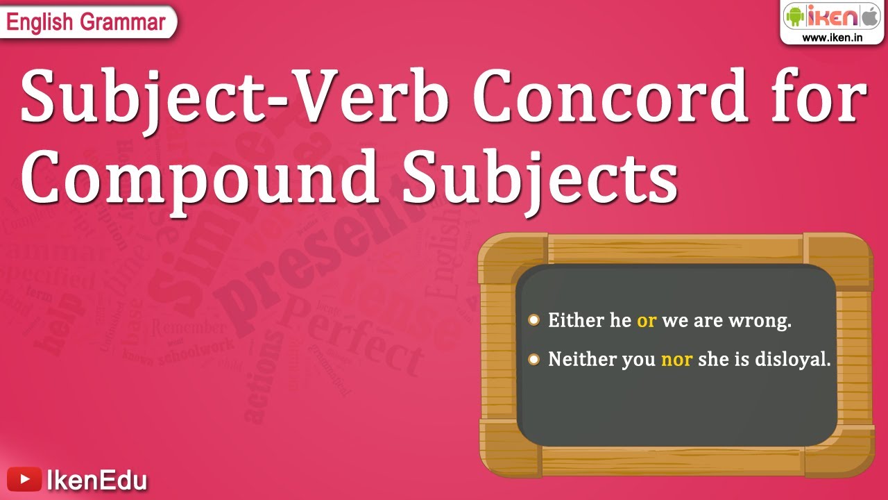 Subject - Verb Concord for Compound Subjects | English Grammar | iken ...