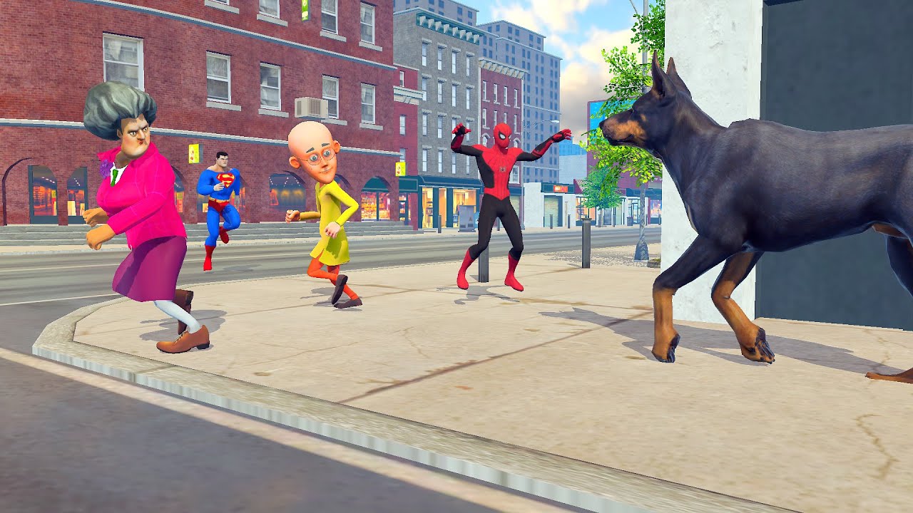 Scary Teacher & Motu Patlu CHASED by a Mad Dog! 😂🐕 Crazy Funny ...