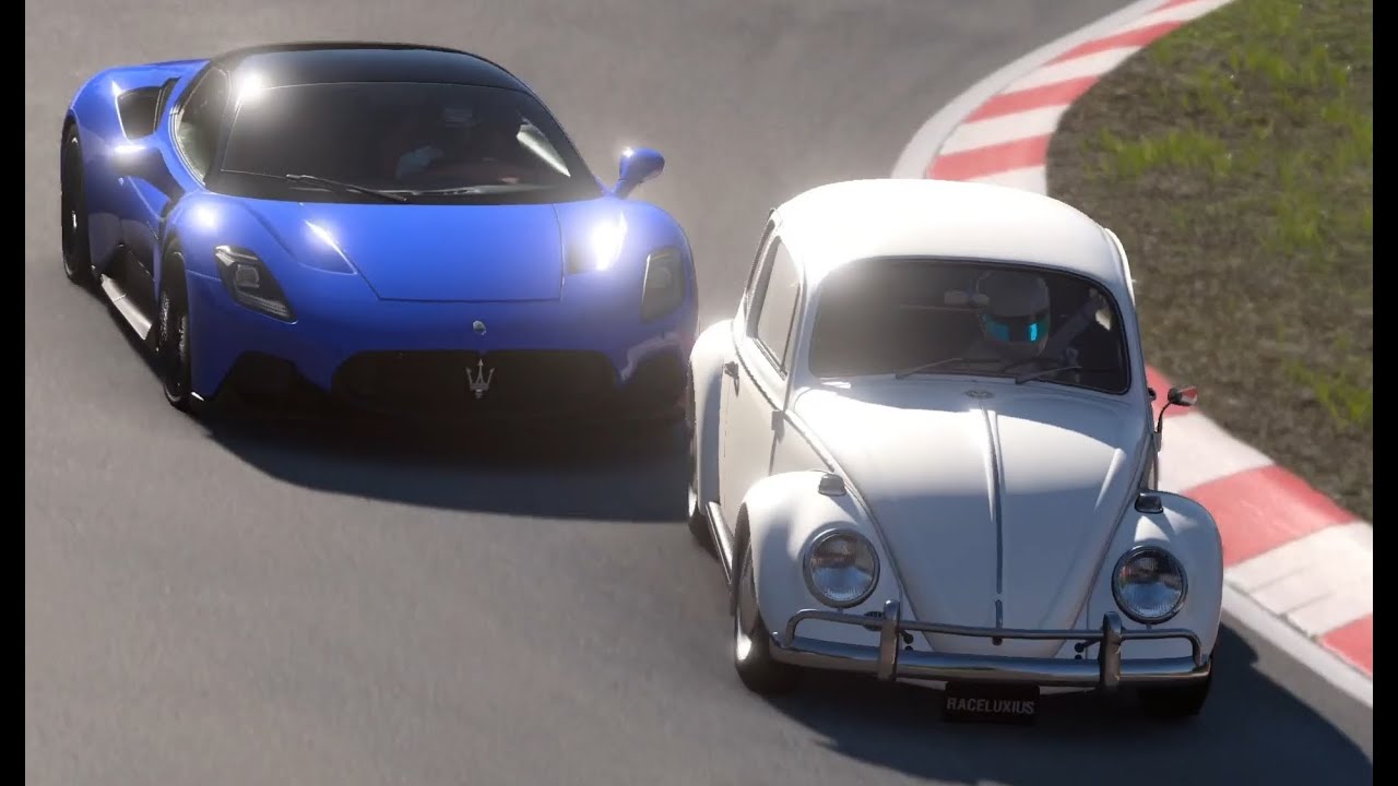 Volkswagen Beetle Type 1 1200 1966 vs Maserati MC20 2020 at Nurburgring ...