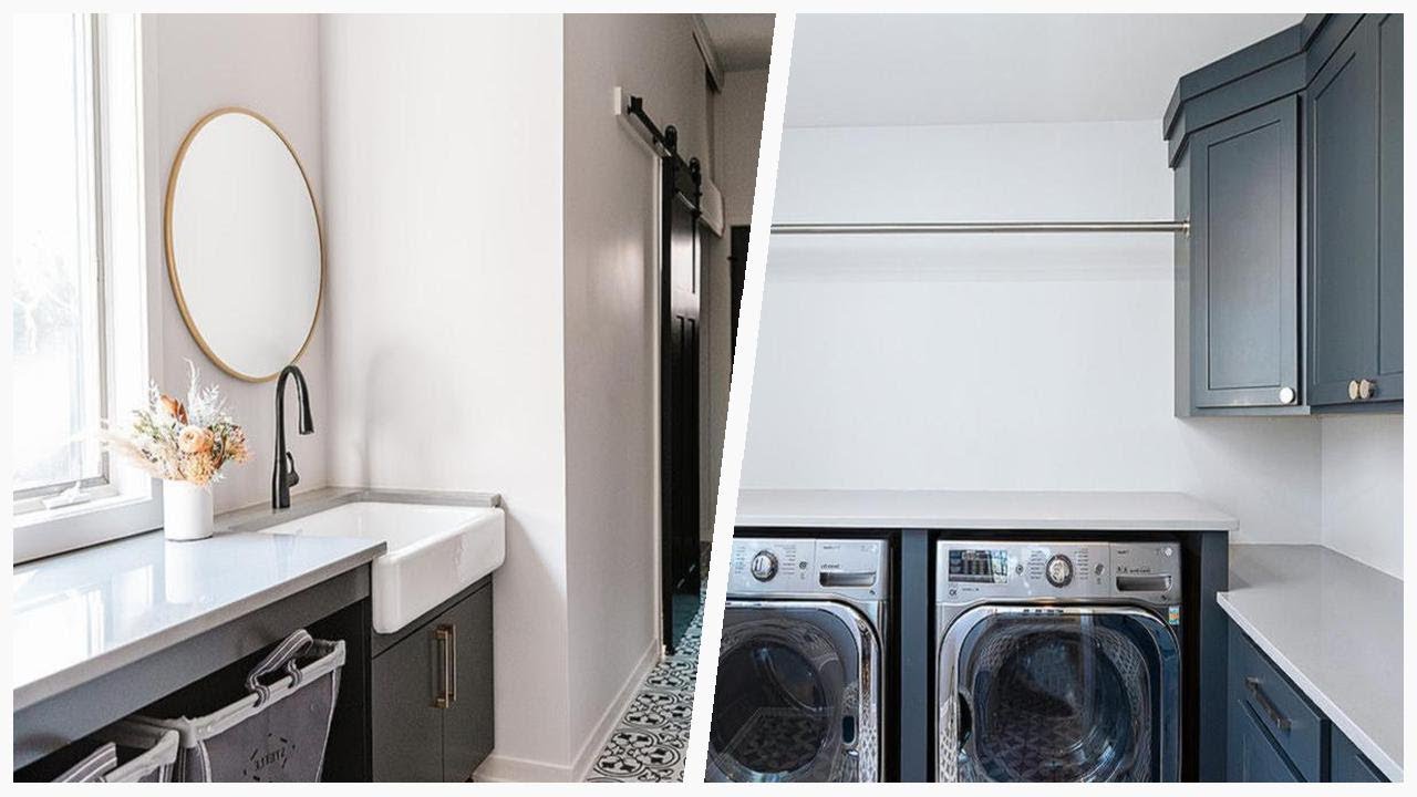 75 Modern Laundry Room With Gray Countertops Design Ideas You'll Love ...
