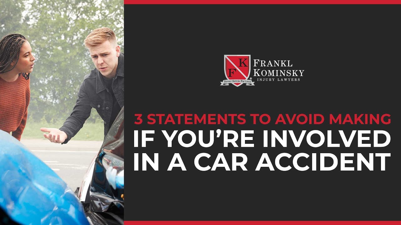 Statements to Avoid Making After a Car Accident - YouTube
