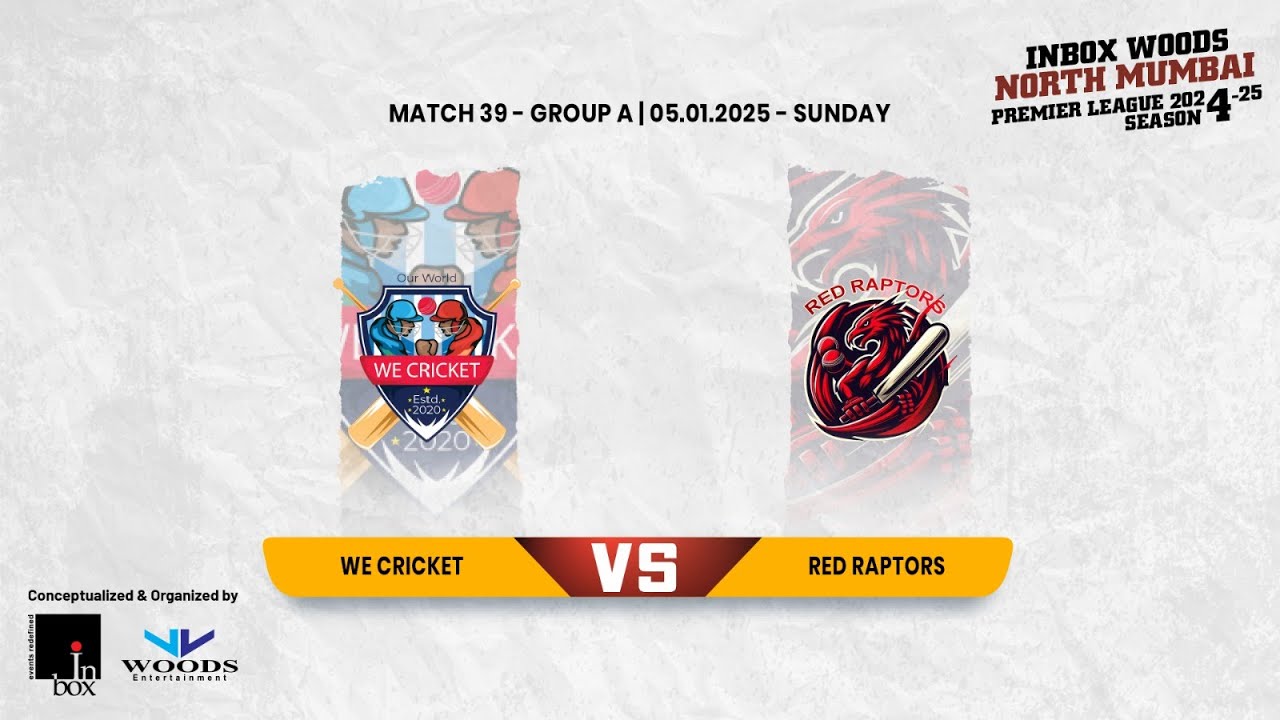 WE Cricket V/s Red Raptors || Match 39 || NMPL || Woods Cricket Ground ...