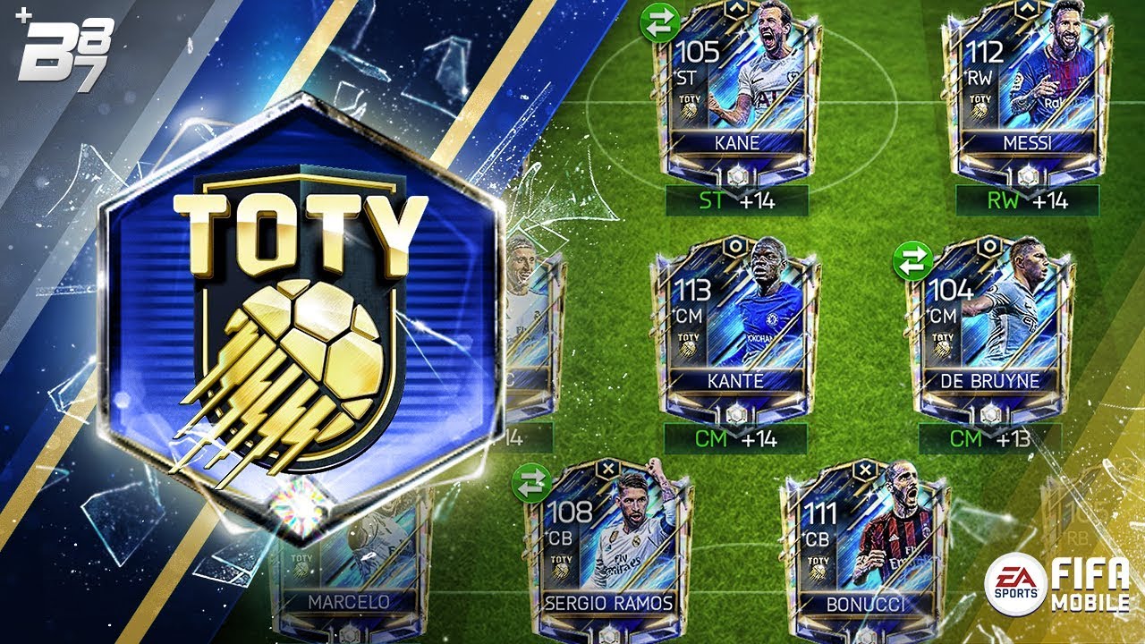 FULL TEAM OF THE YEAR SQUAD BUILDER STARTING XI! | FIFA MOBILE - YouTube