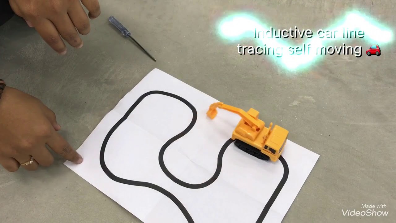 Inductive car line tracing self moving - YouTube