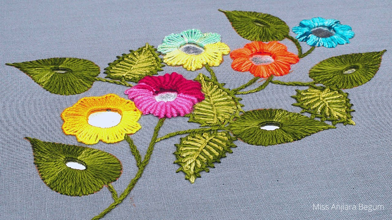 Different Color Hand Embroidery for Beginners, Colorful Hand Embroidery ...