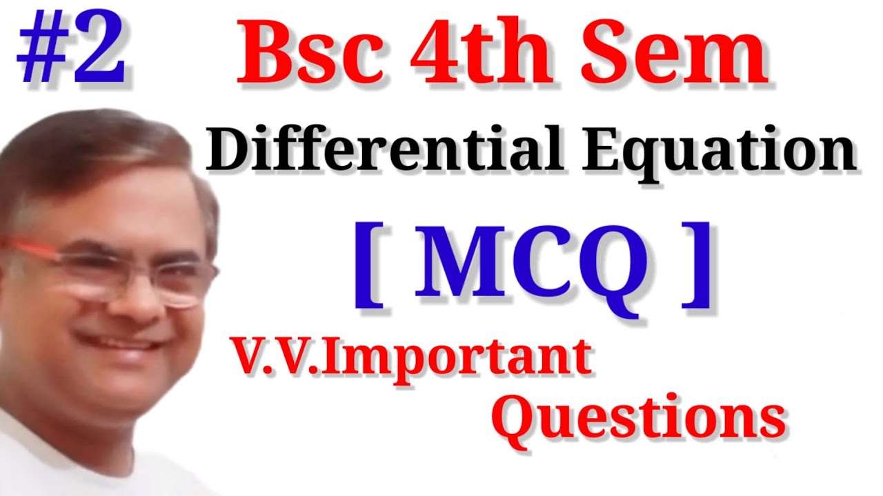 MCQ Linear differential equation of second order Multiple Choice ...