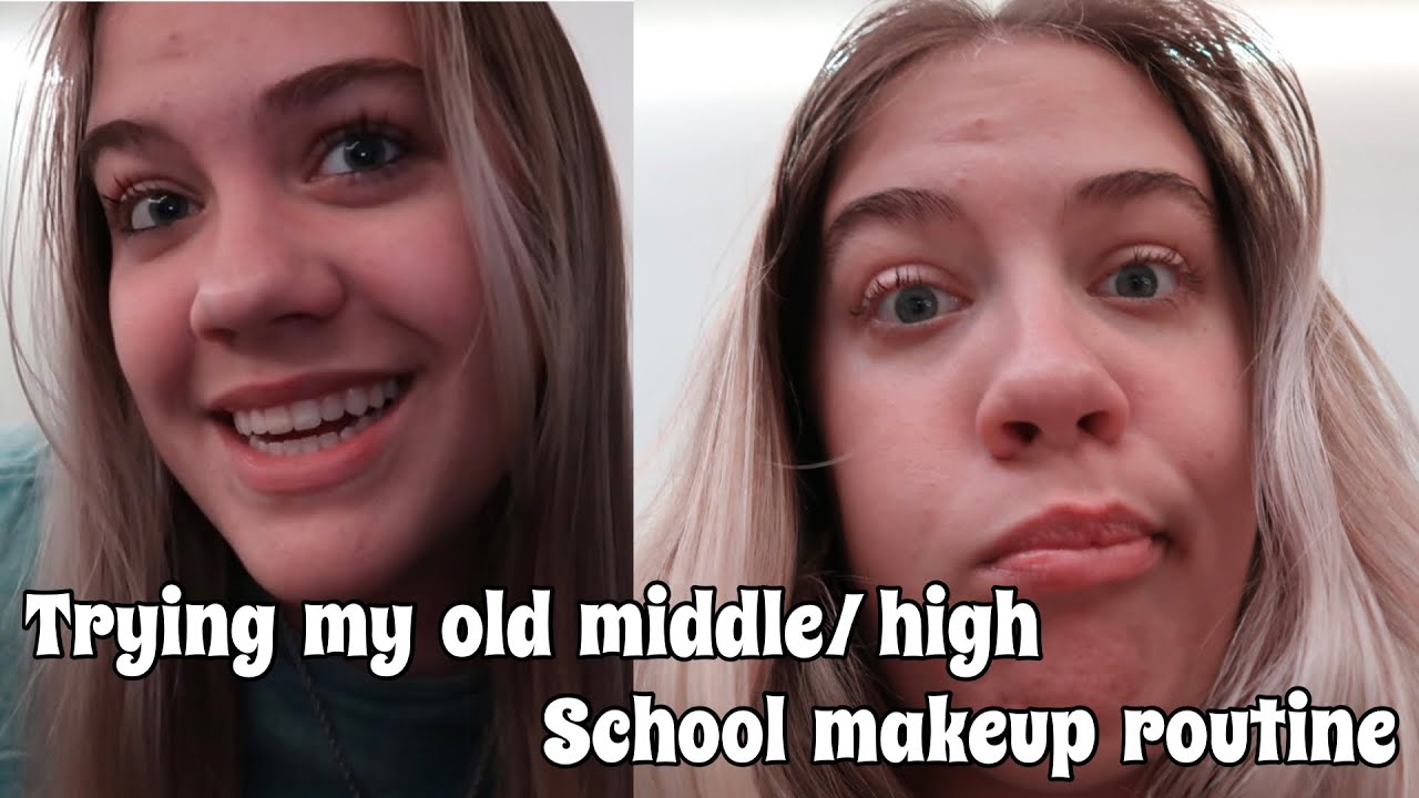 Recreating my old middle/ high school makeup routine - YouTube