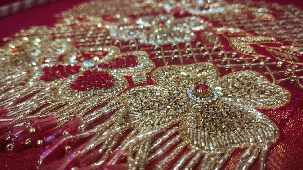 Net cloth aari work blouse design|grand bridal aari work blouse design ...