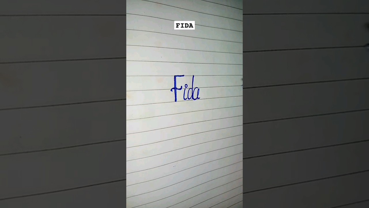 Handwriting of name FIDA #youtubeshorts #handwriting @namehandwriting ...