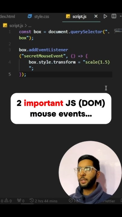 2 Important Mouse Events In Js Dom 🤯🔥 Javascript Webdevelopment