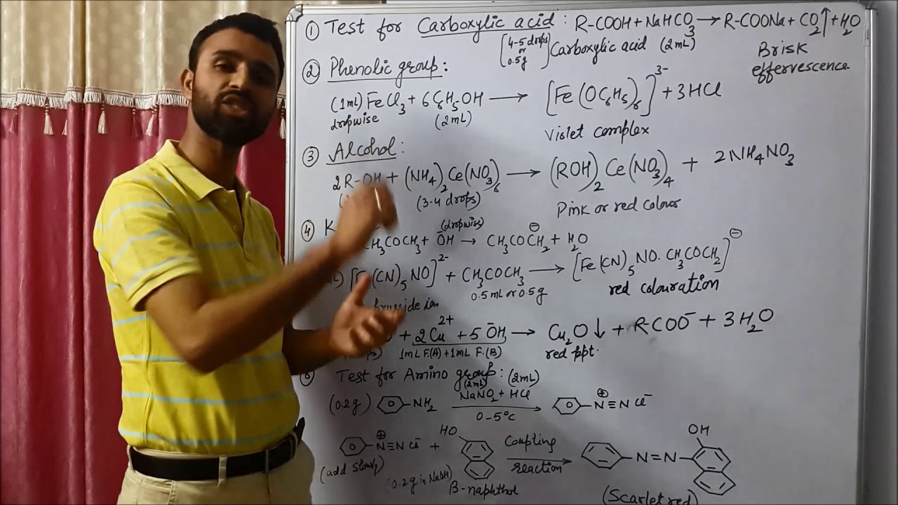 Organic functional groups test | carboxylic | phenolic | alcoholic ...