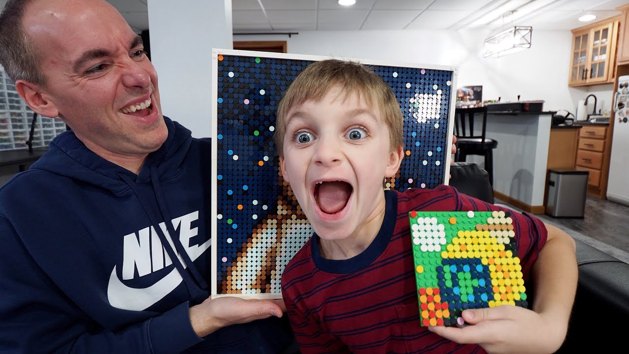 We Finished Our LEGO Art Project Mosaic - YouTube