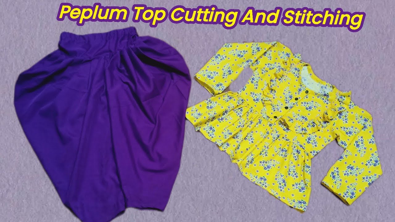 kids Peplum top Cutting And Stitching//5-6 year old Baby Girl Top ...