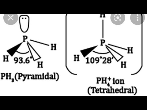 Bond angle in PH4+ is higher than PH3 - YouTube