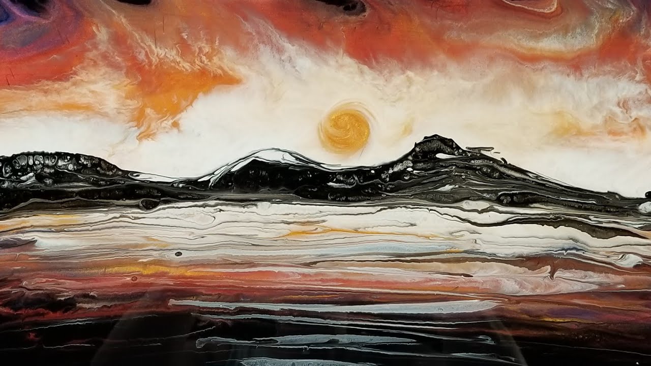 Beautiful Resin Sunset Painting - YouTube