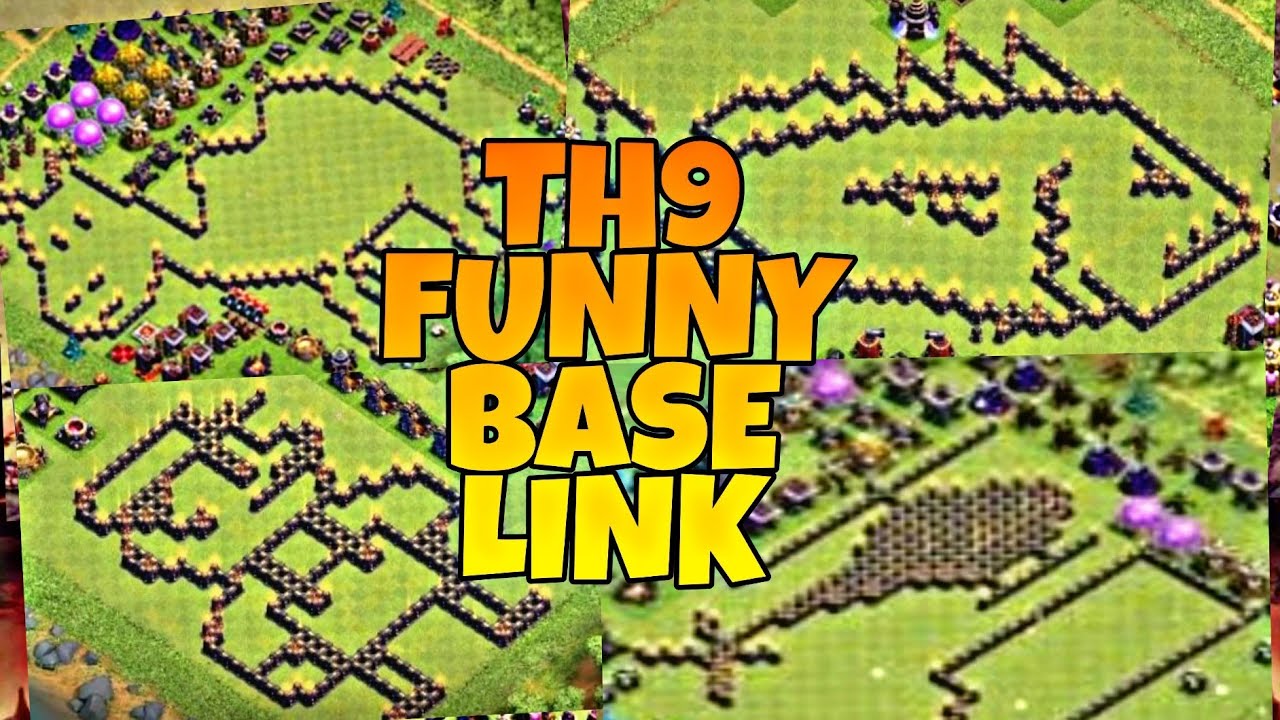 TH 9 FUNNY BASE DESIGN LINK | TOP 10 BASE LAYOUTS | GAMING ZONE LIVE ...