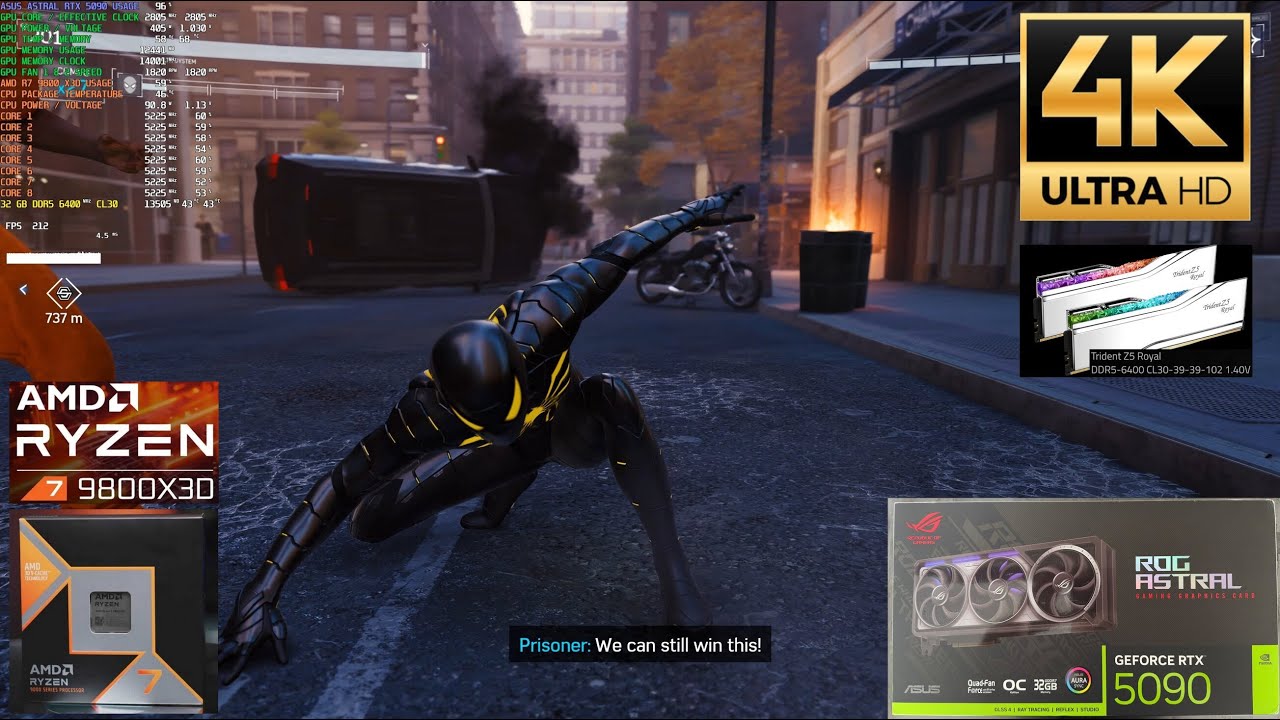 Marvel's Spider-Man Remastered 4K Gameplay / ASTRAL RTX 5090 / AMD ...