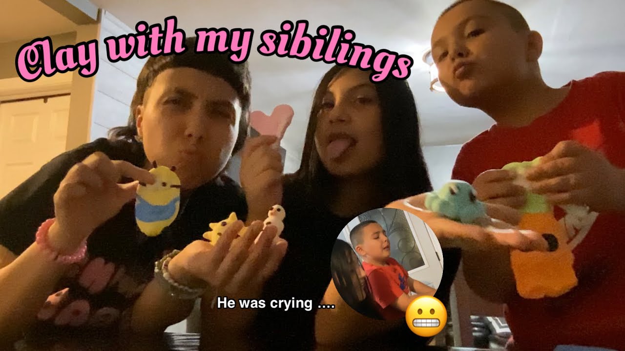 Making clay with my two crazy SIBILINGS… *bro was crying* - YouTube