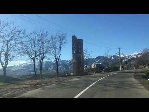 Lerik şəhəri - başı qarlı Talış dağları