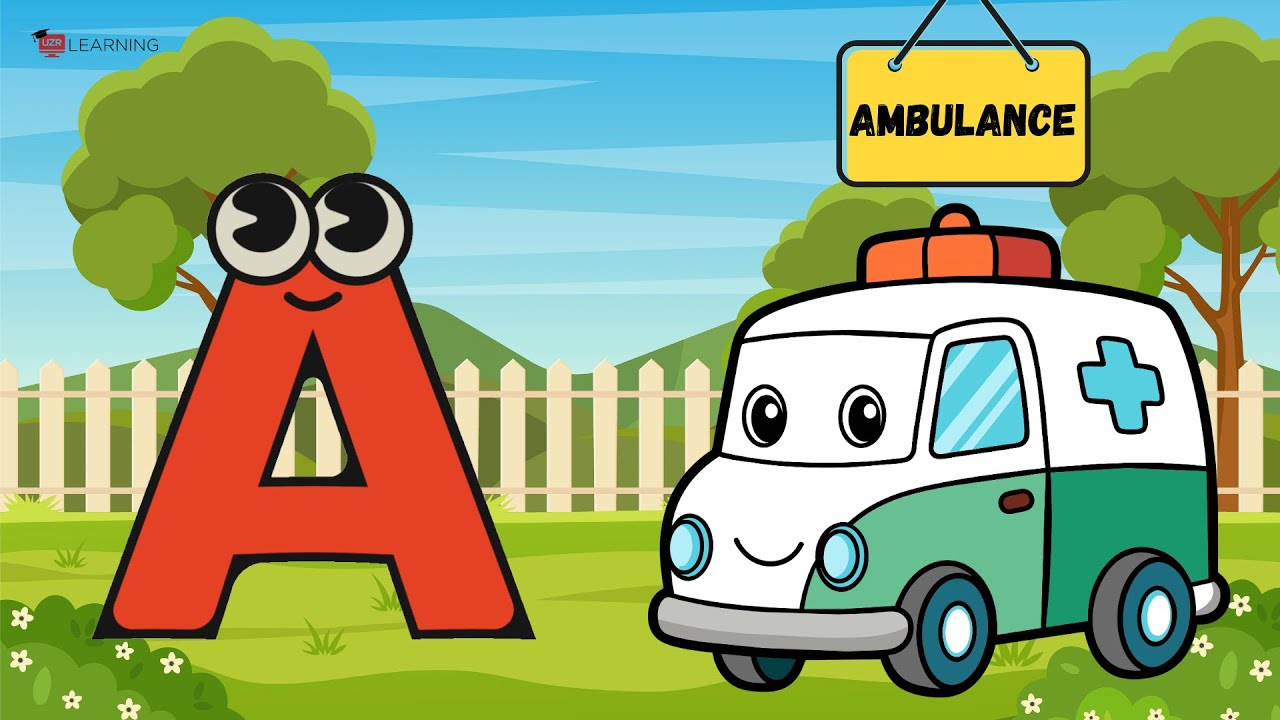 ABC Vehicle Phonics Song 🚒 A to Z Alphabet With Fun Sounds & Vehicles ...
