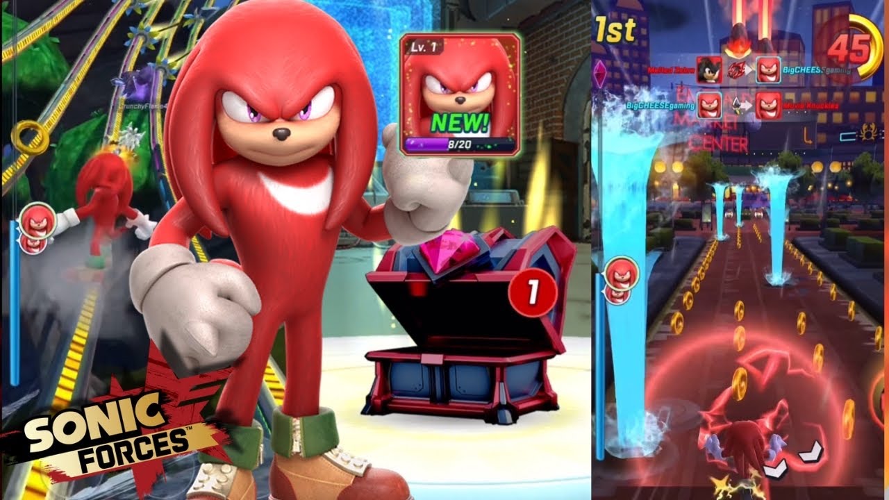 Unlocking MOVIE KNUCKLES 🥊 Sonic Forces Speed Battle Mobile Gameplay ...