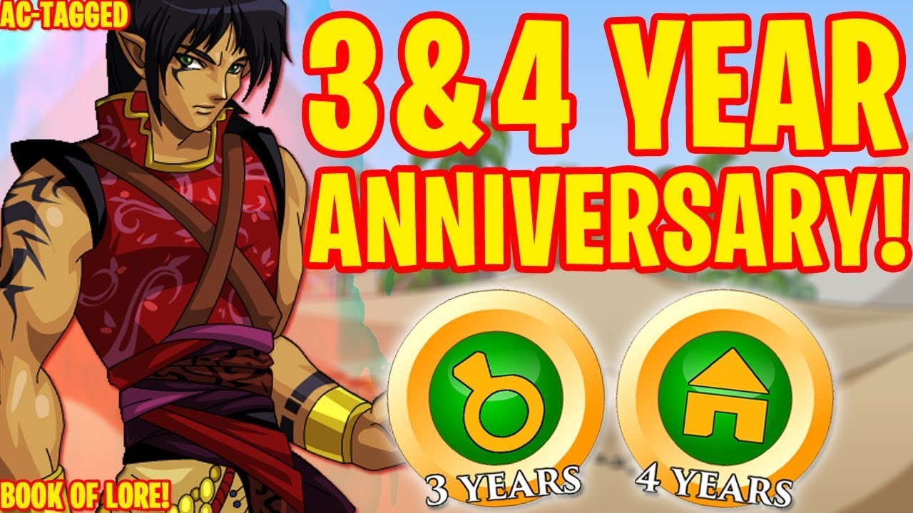 AQW - 3 & 4 YEAR ANNIVERSARY Items! (Book Of Lore) (AC-TAGGED) + ITEM ...