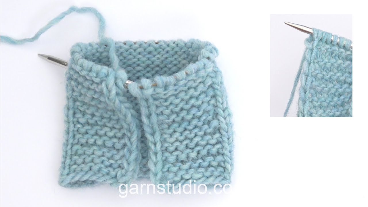 How to work an I-cord edge back and forth - YouTube