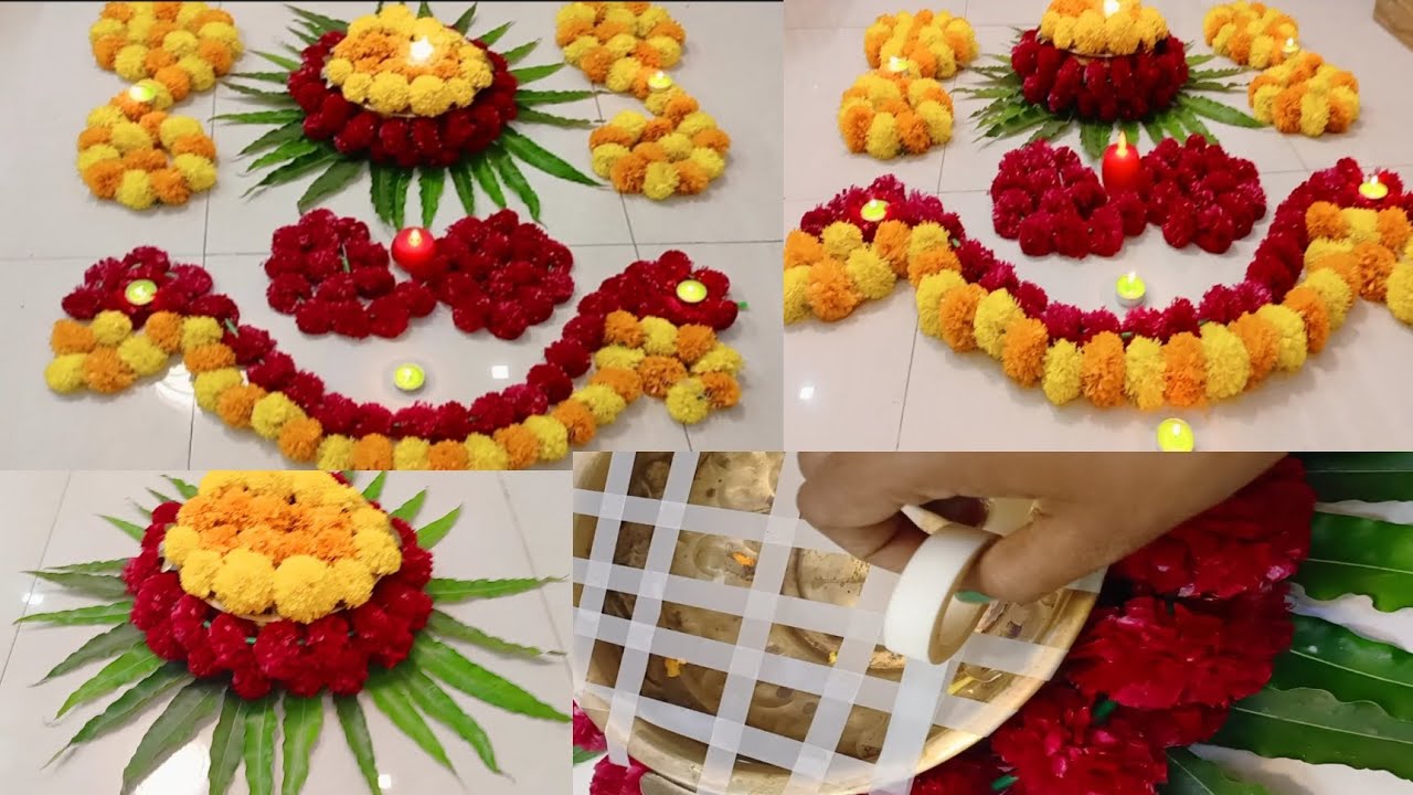 flower decoration ideas |urli decor | Diwali special - YouTube