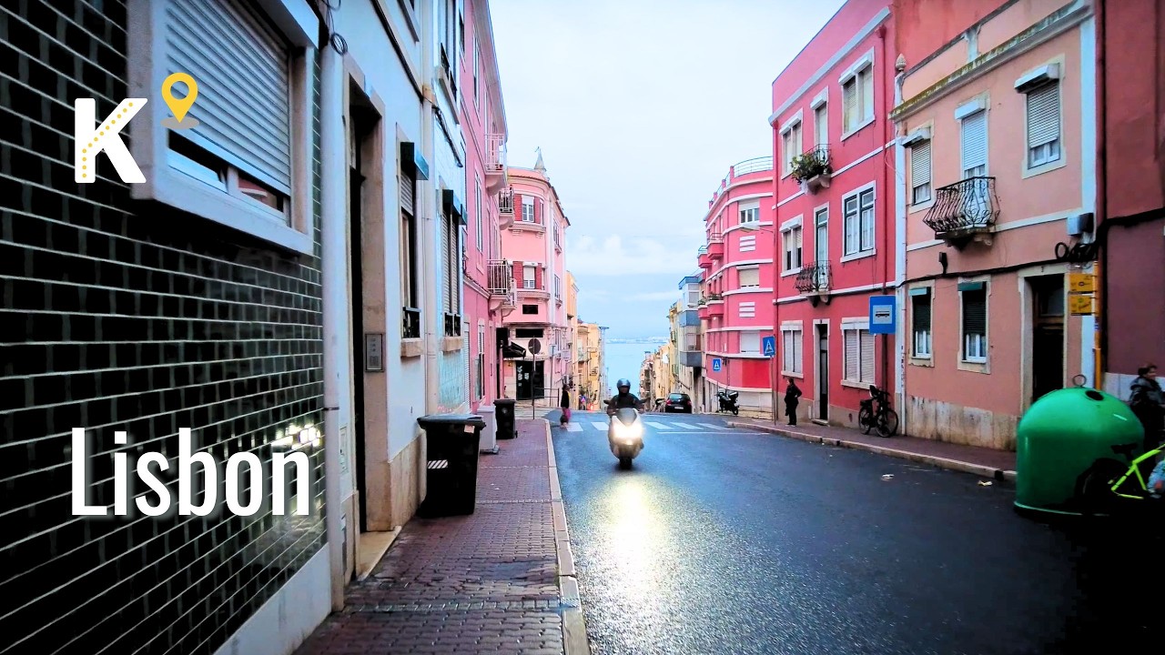 Exploring Lisbon in the Rain | Evening Walk from Intendente Station ...