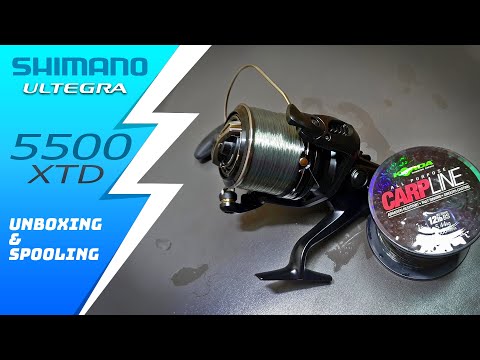Shimano Ultegra 5500 XTD unboxing and spool up Korda Carp Line