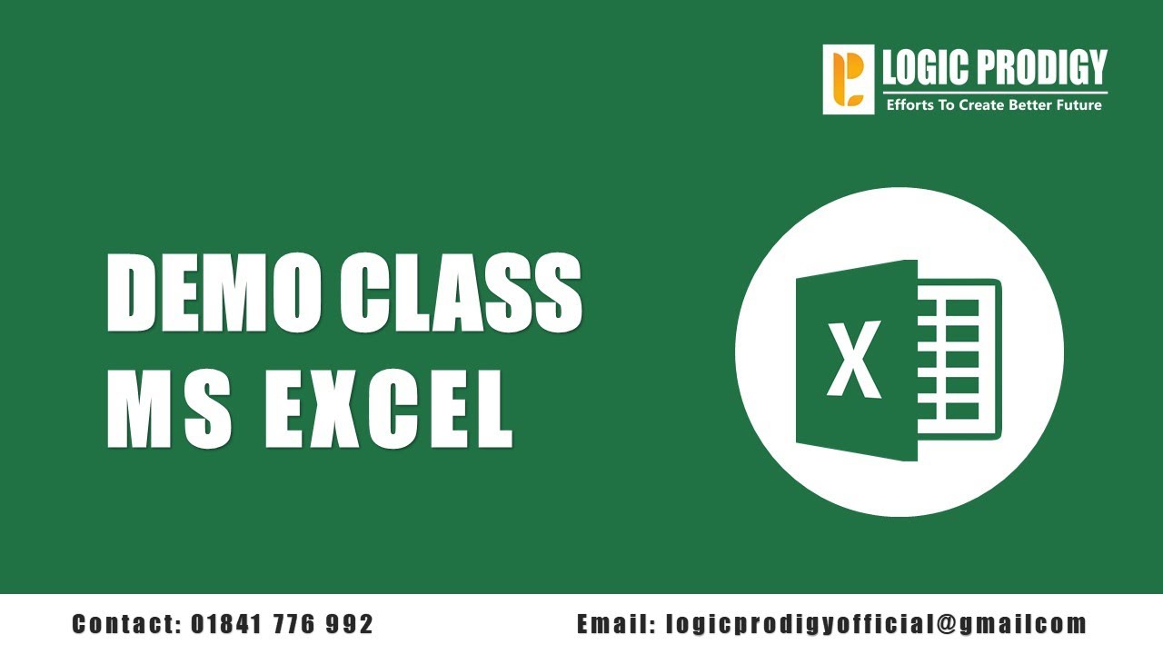 MS Excel [Demo Class] - Tanvir Ahmad - YouTube