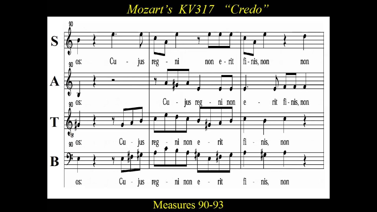 Mozart KV 317 -3 Credo - Coronation Mass - Bass - YouTube