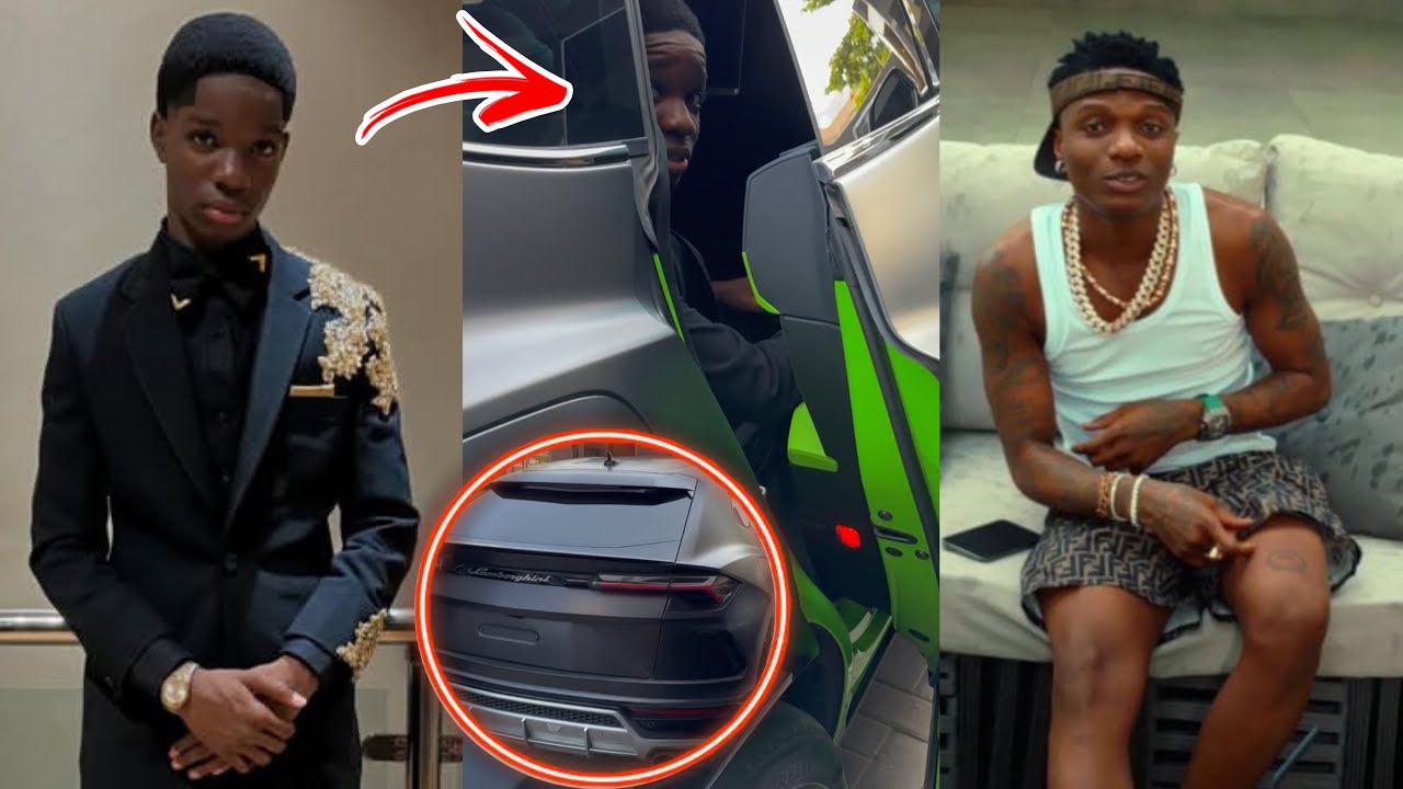 Wizkid in Shock as His First Son Boluwatife Drive His Lamborghini Urus ...