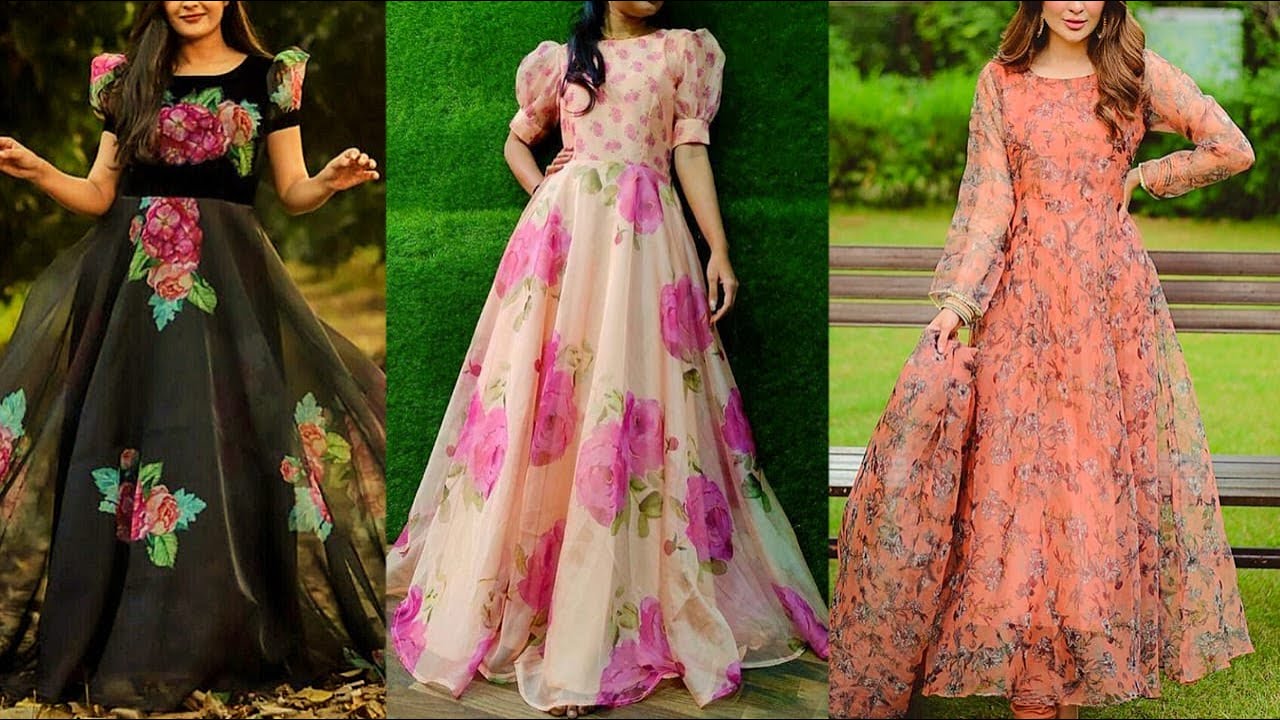Organza long maxi Frock #designs for girls | maxi style Frock design ...