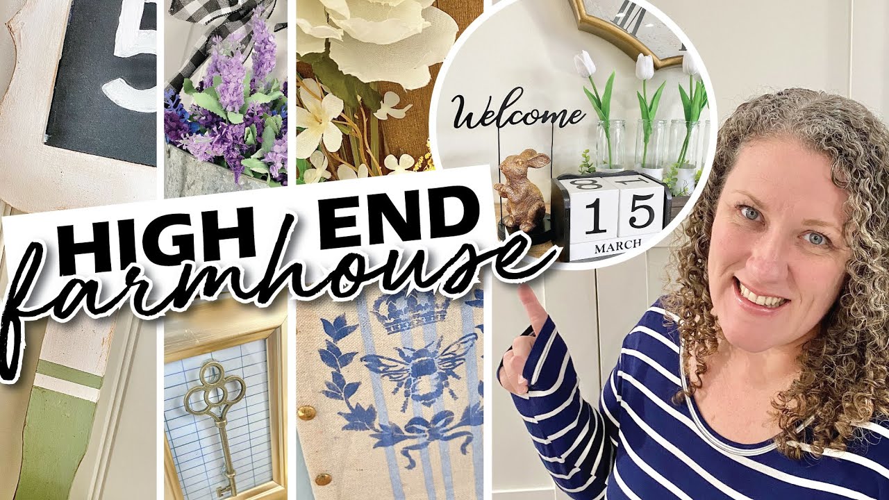 Vintage (HIGH END) Farmhouse Decor Crafts | Dollar Tree DIYs - YouTube