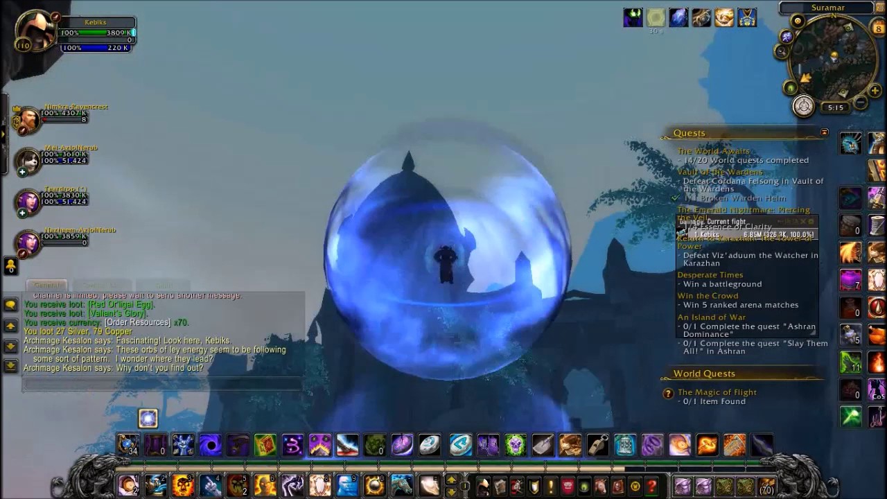 The Magic of Flight World Quest Suramar World Of Warcraft - YouTube