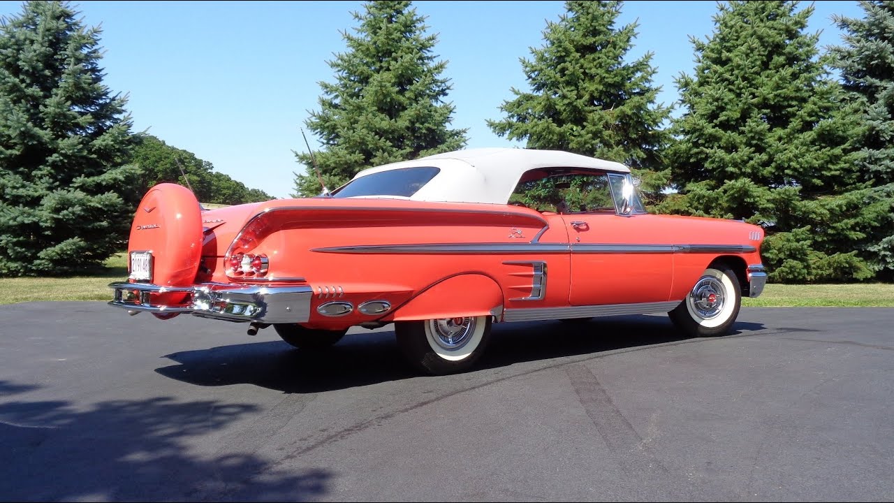 1958 Chevrolet Chevy Impala Convertible 348 Tri Power in Red & Ride My ...
