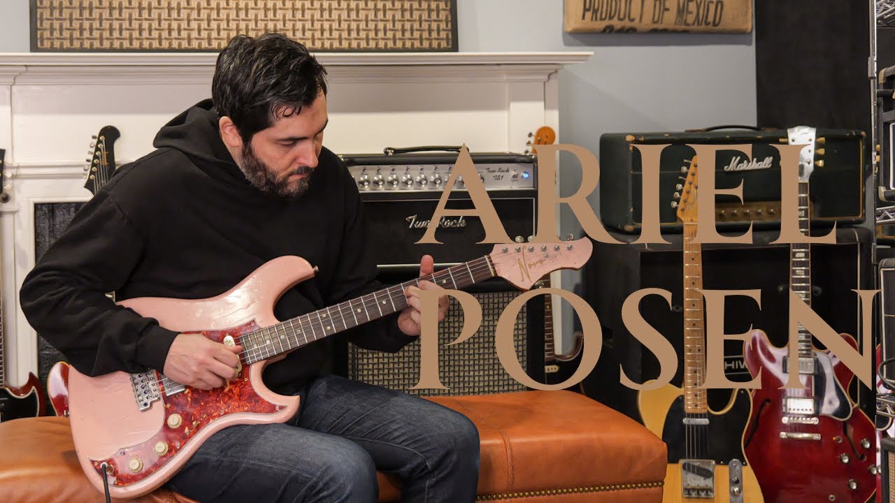 Ariel Possen plays a Novo Guitars Idris HSS in Shell Pink - YouTube