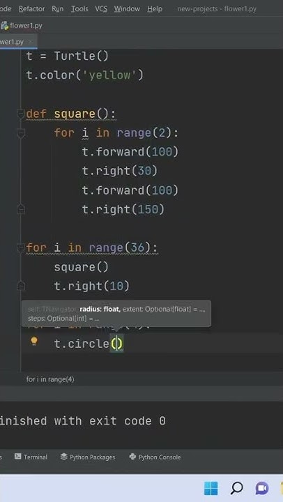 Flower Design using Python Turtle Graphics #short #learnwithajitmore - YouTube
