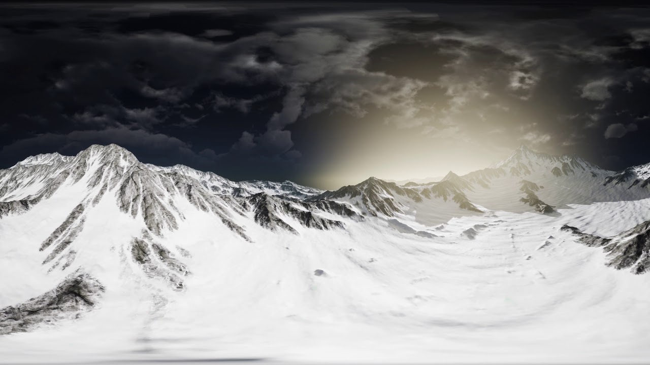 VR 360 Snowy mountains in winter - no copyright - YouTube