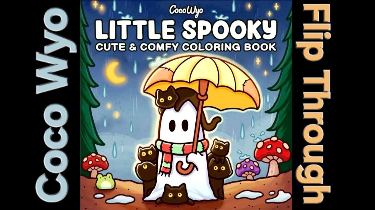 Little Spooky Coloring Book for Adults by Coco Wyo Flip Through - YouTube