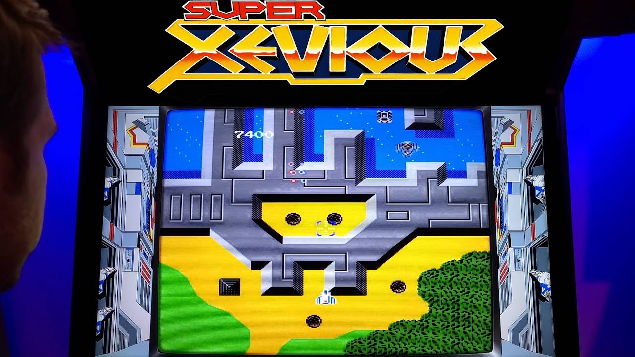 Vs. Super Xevious Arcade Cabinet MAME Gameplay w/ Hypermarquee - YouTube