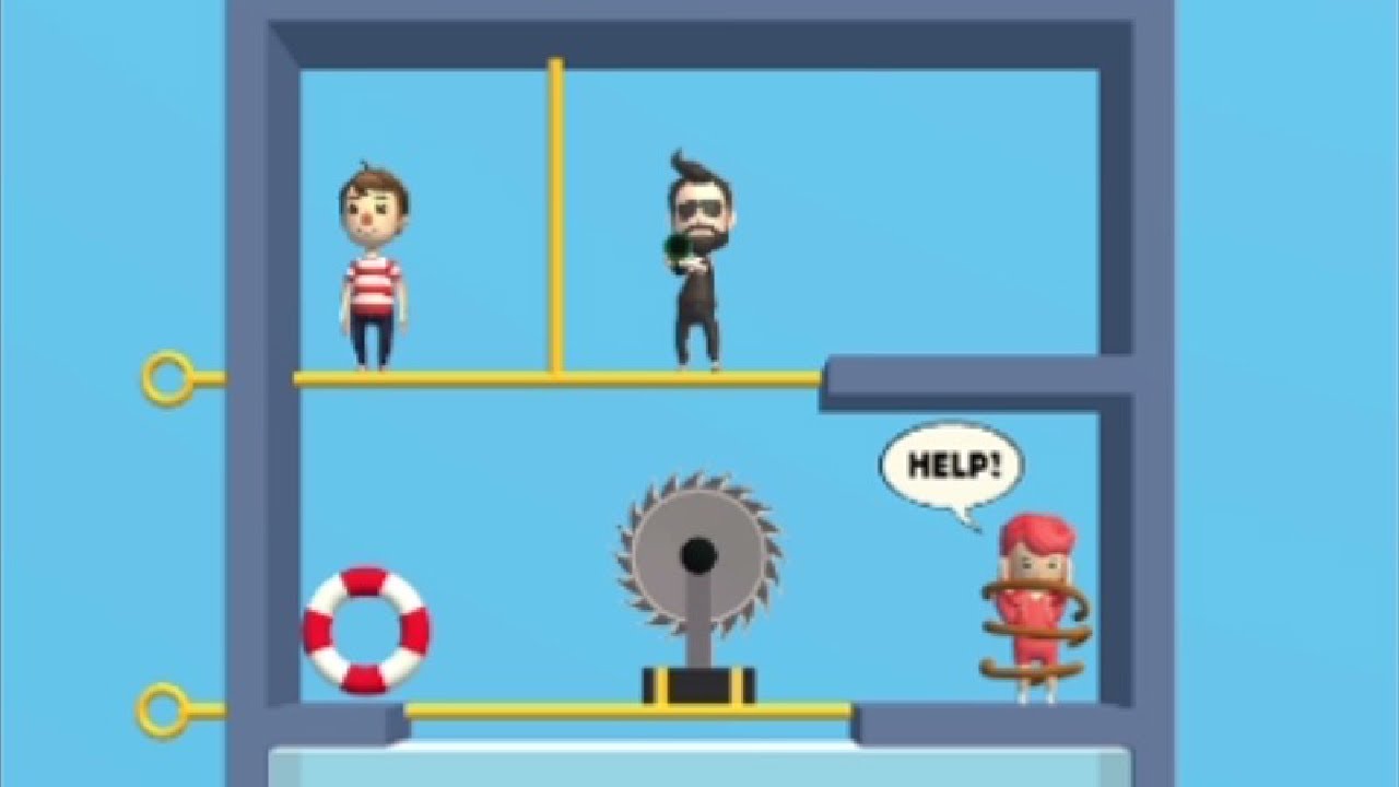 pin rescue 3d pull the pin game - YouTube