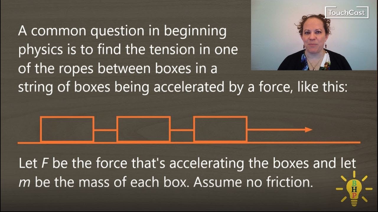 Tension in a Rope in a String of Boxes - YouTube