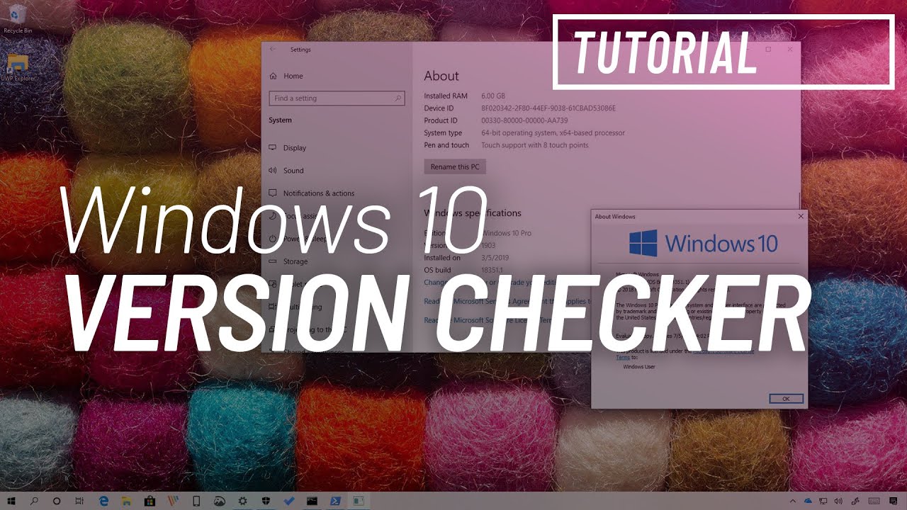 Windows 10 tutorial: Check if May 2019 Update, version 1903, installed ...