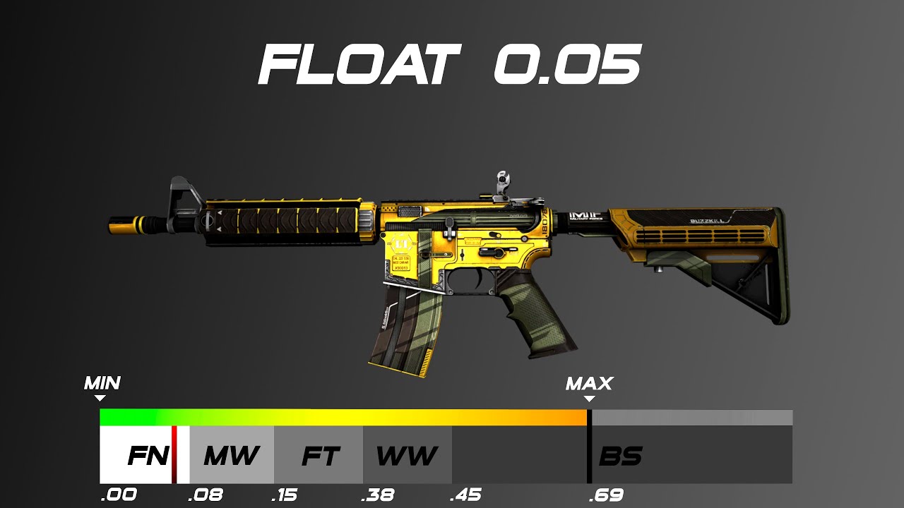 CSGO M4A4 | Buzz Kill - Skin wear/float - YouTube