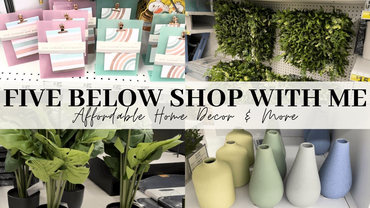 FIVE BELOW SHOP WITH ME | MODERN + AFFORDABLE HOME DECOR + MORE | HIGH ...