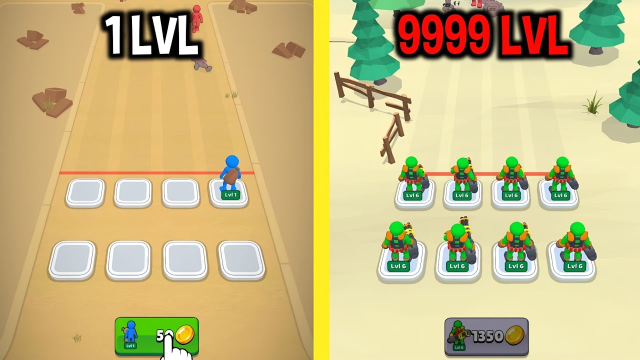 MAX LEVEL in Merge Defence Game - YouTube