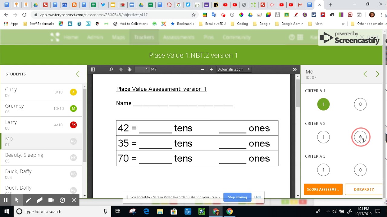 Grading an Uploaded assessment in MasteryConnect - YouTube