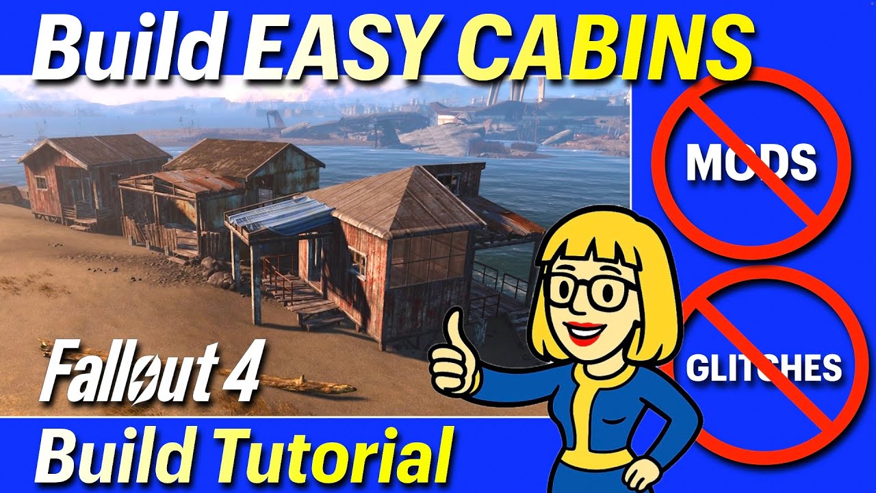 Easy Basic Cabin - 3 Looks - NO MODS NO GLITCHES Fallout 4 Tutorial ...